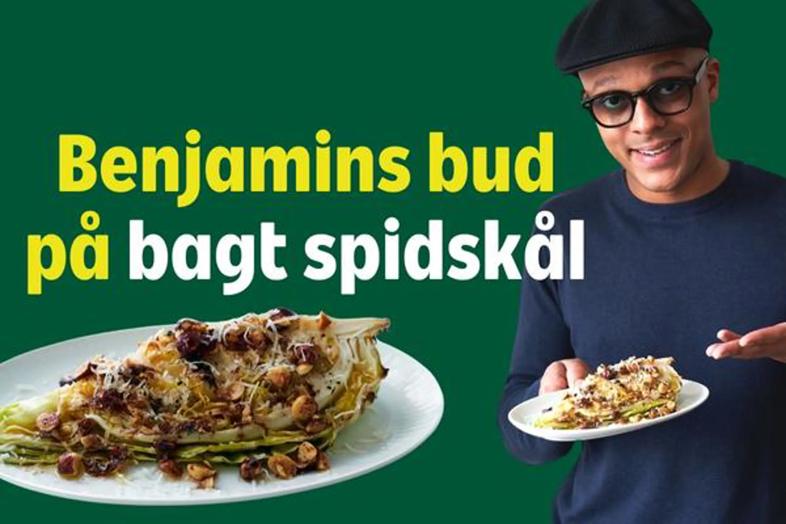 Opskrift med spidskål; bagt spidskål